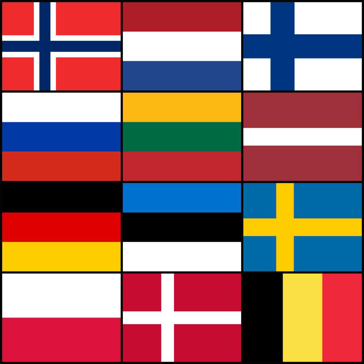 LAIVAA. Courtesy flags set "Northern Europe" – laivaa.com